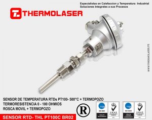 SENSOR PT100 DE 3 HILOS – CONEXION A PROCESO AJUSTABLE TIPO BUSHING CON ...